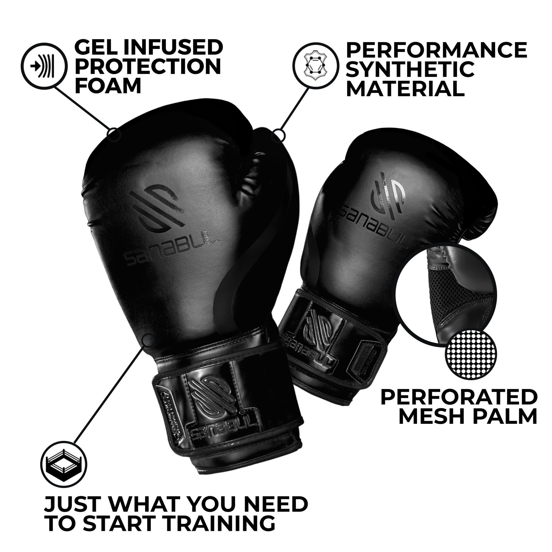 Top-Quality Gel Boxing Gloves for Training & Sparring - Sanabul