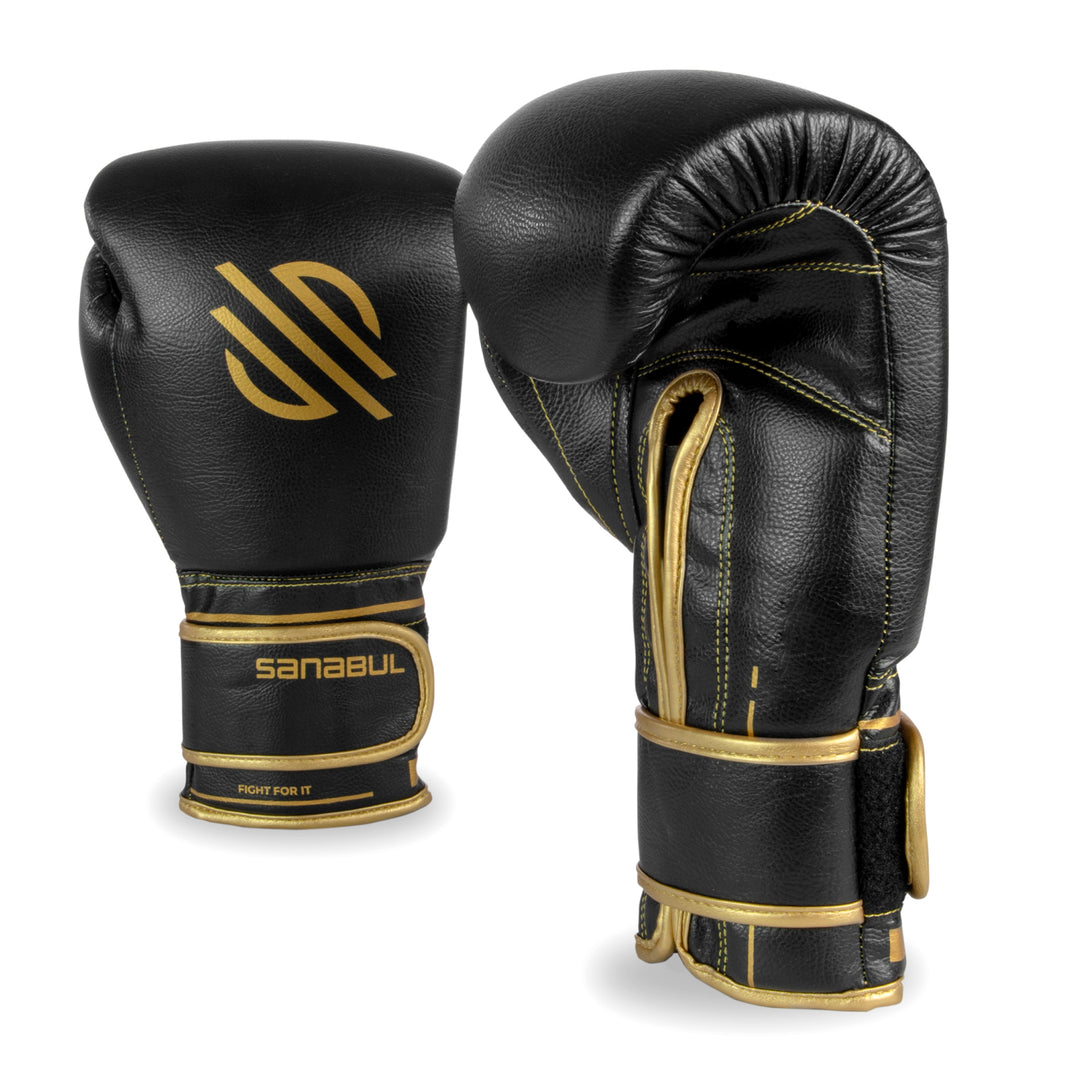 Gold Strike Pro Boxing & Kickboxing Gloves | Sanabul