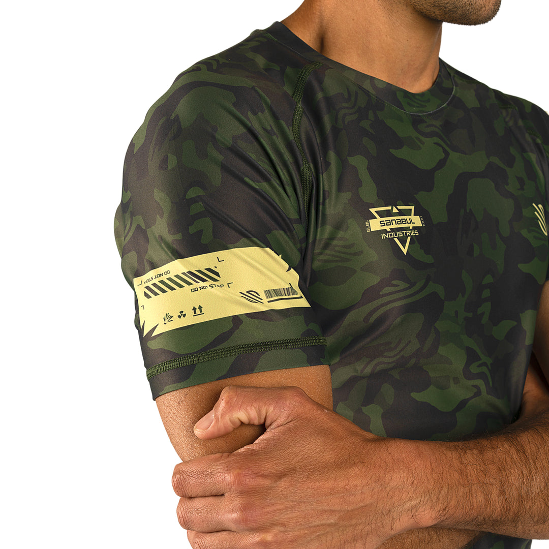 Sanabul Camo Short Sleeve MMA & No Gi BJJ Rash Guard