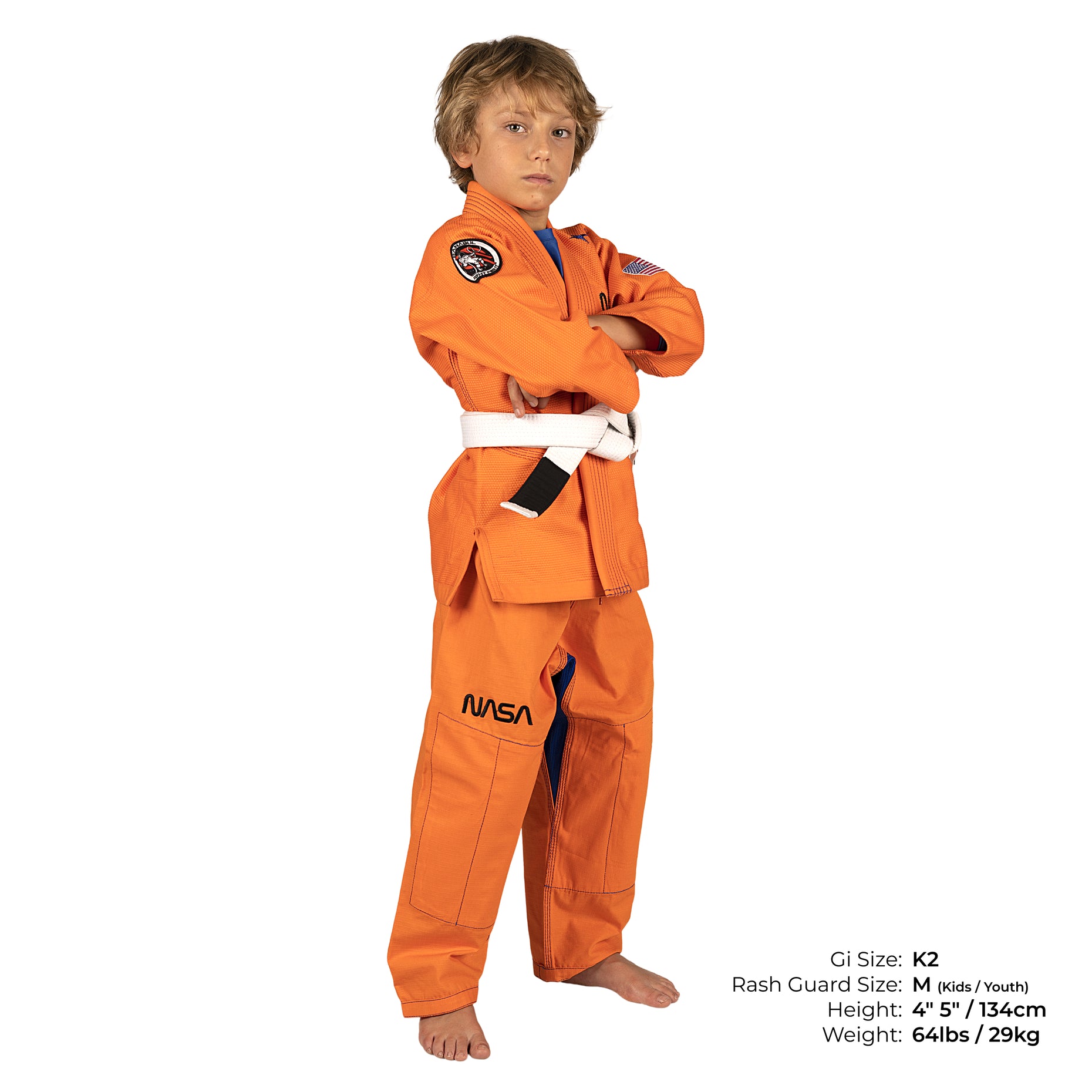 Kids space-inspired NASA Brazilian Jiu Jitsu Gi | Sanabul