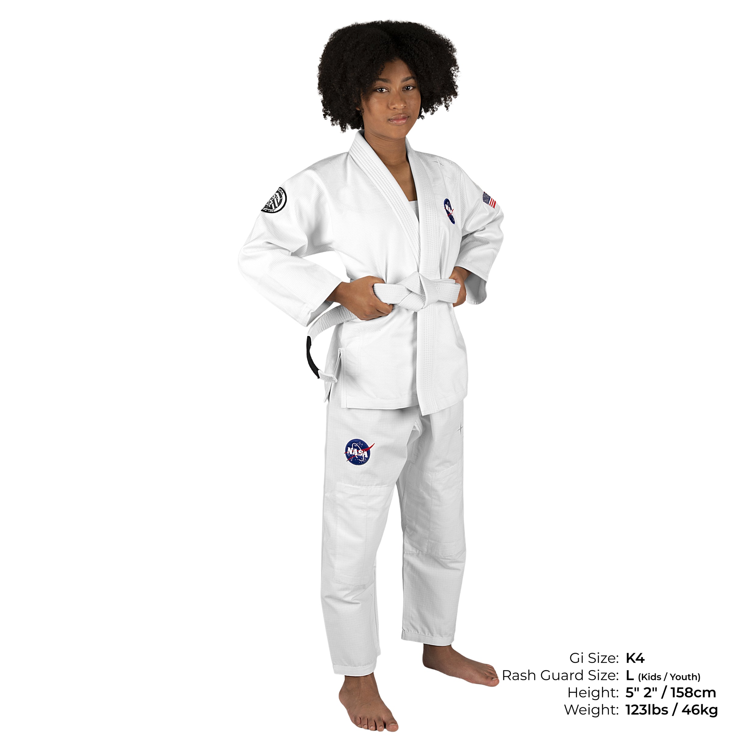Kids space-inspired NASA Brazilian Jiu Jitsu Gi | Sanabul