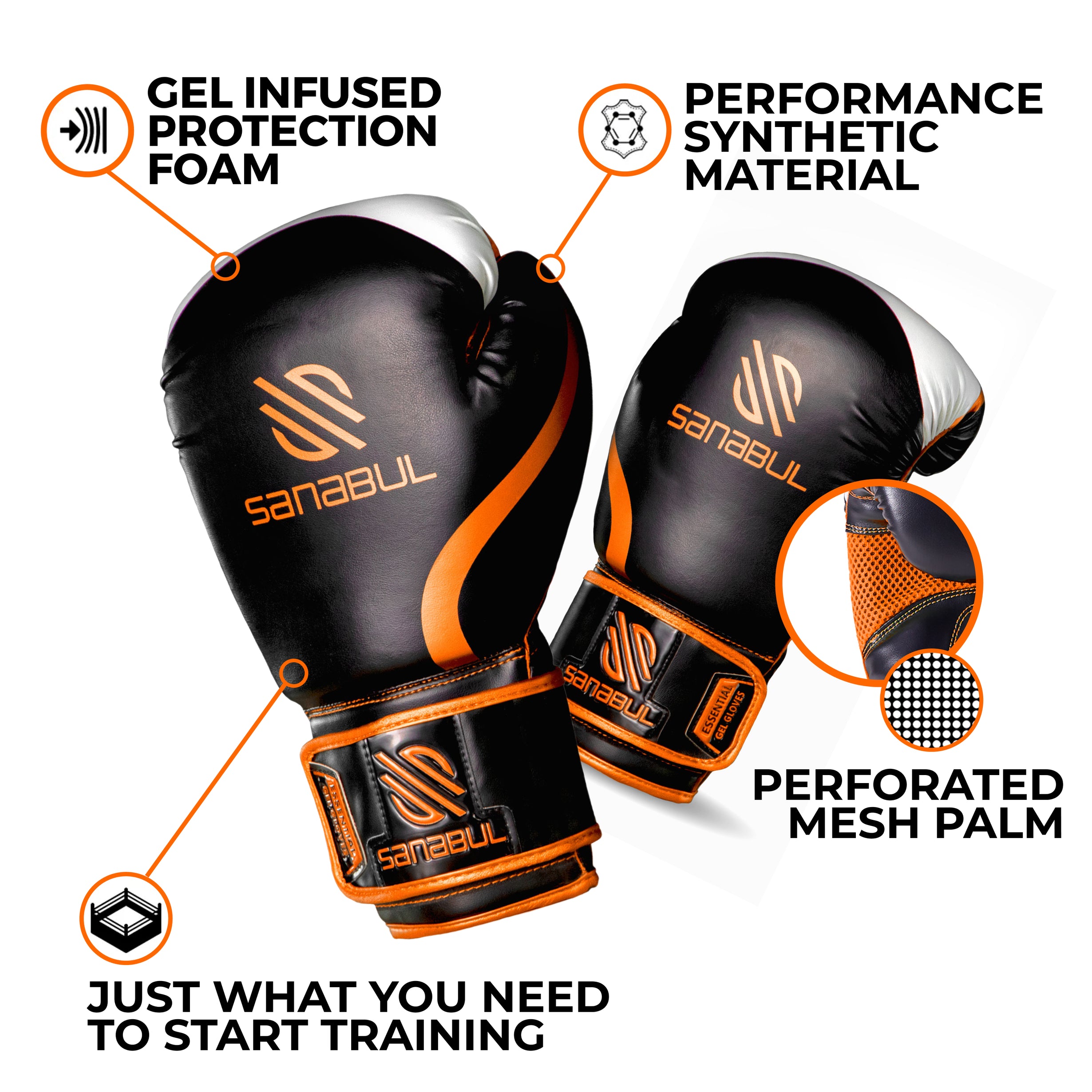 Top-Quality Gel Boxing Gloves for Training & Sparring - Sanabul
