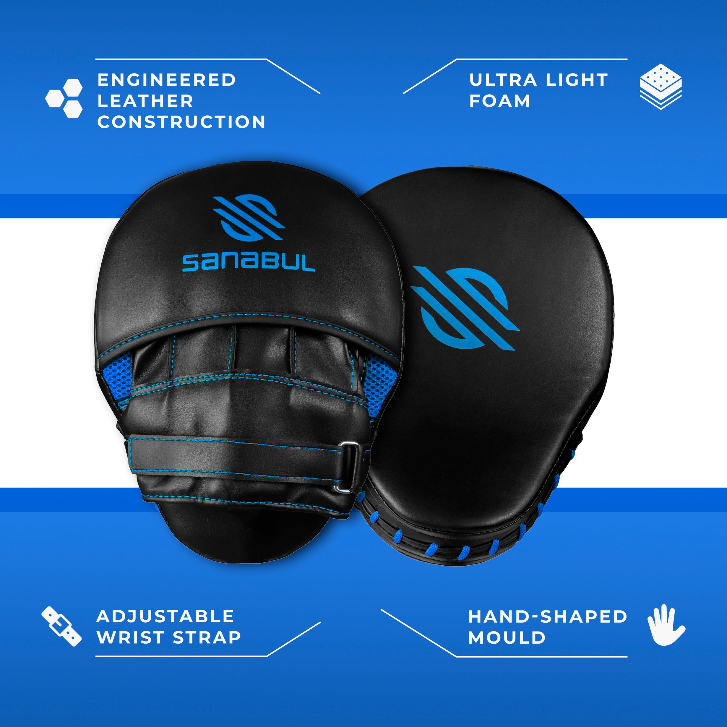 Essential Curved Boxing & MMA Punch Mitts | Sanabul