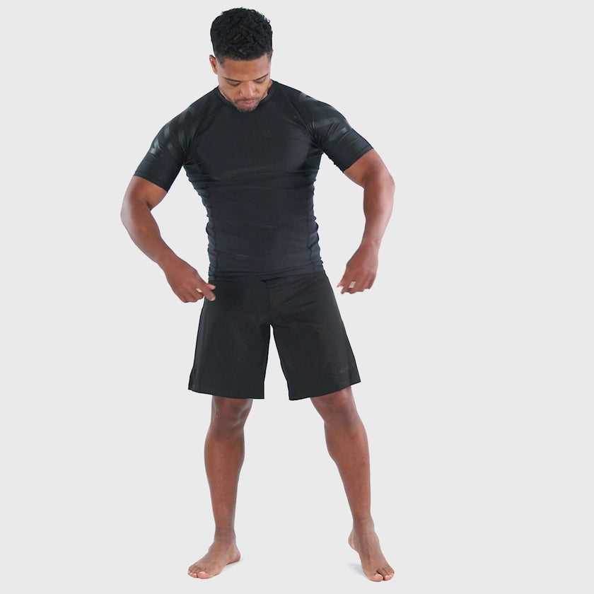 Jiu Jitsu & MMA Short Sleeve Compression Rash Guard - Sanabul